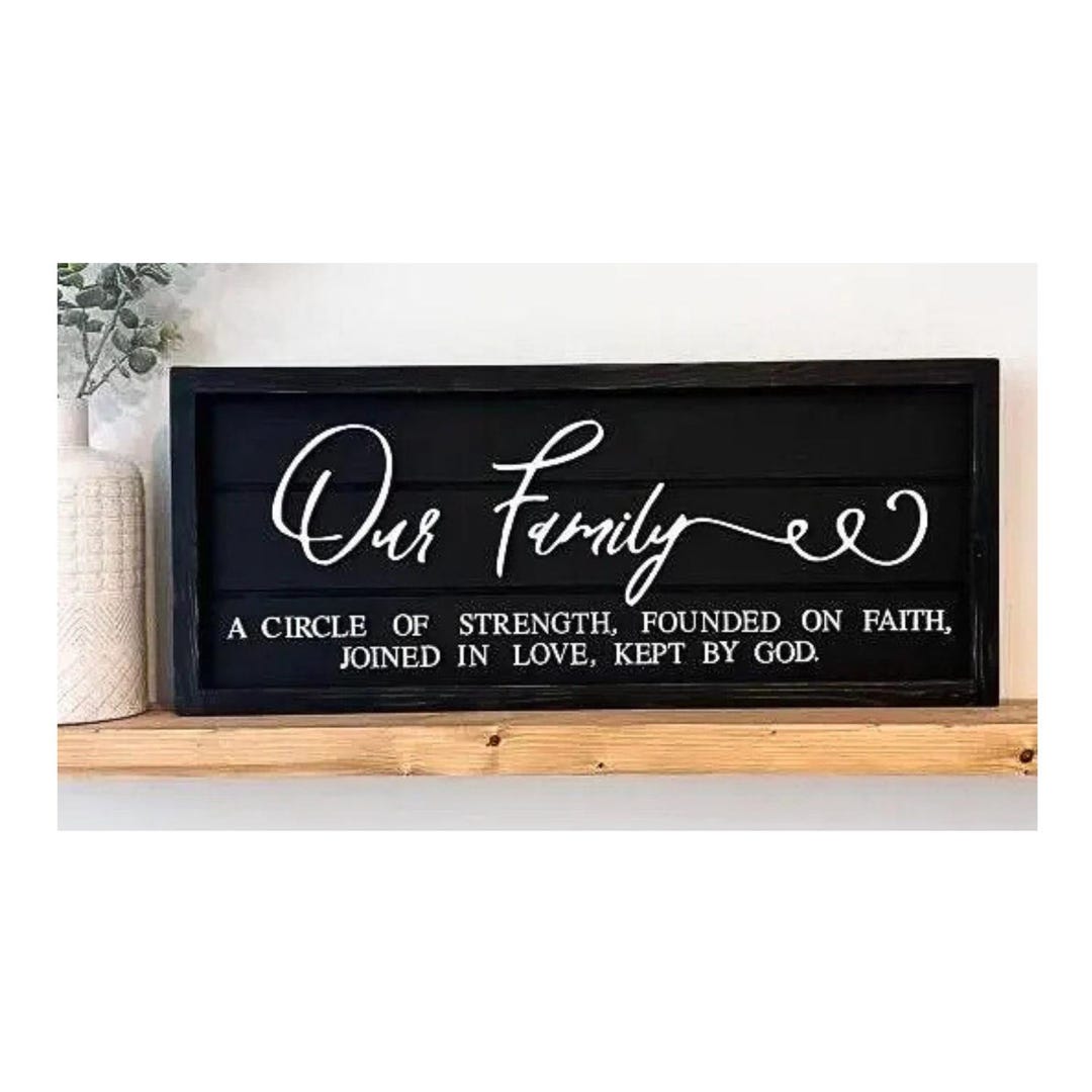 Entryway Family Circle Sign|home Decor Family Circle |dining Room Decor ...