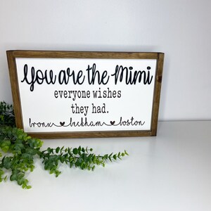 You Are the Mimi Sign Gift Custom Personalized Sign Custom Personalized ...