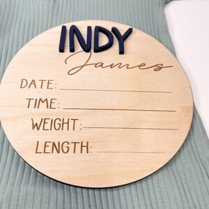 Personalized Baby Name Sign|baby Announcement Sign With Birth Stats ...