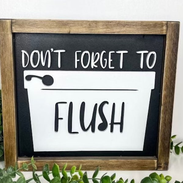 Flush Sign - Etsy