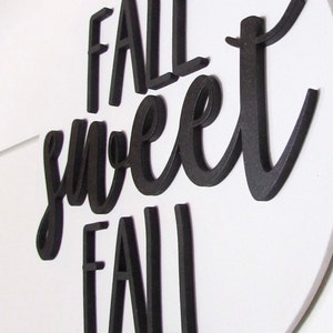 Fall Sweet Fall Sign Round| Fall Sweet Fall Sign 3D| Autumn Sign Round ...
