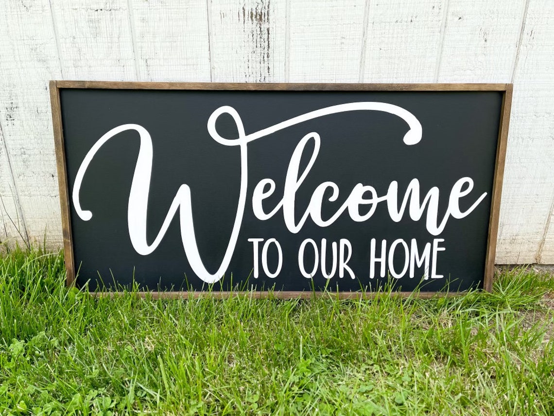 Welcome to Our Home Sign Framedwelcome Sign Frameddining - Etsy