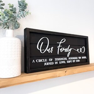 Entryway Family Circle Sign|home Decor Family Circle |dining Room Decor ...