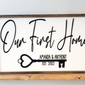 Our First Home | Personalized Our First Home | Realtor Gift Name Sign ...