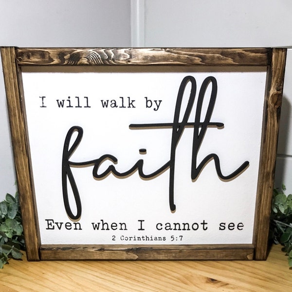 I Will Walk by Faith - Etsy