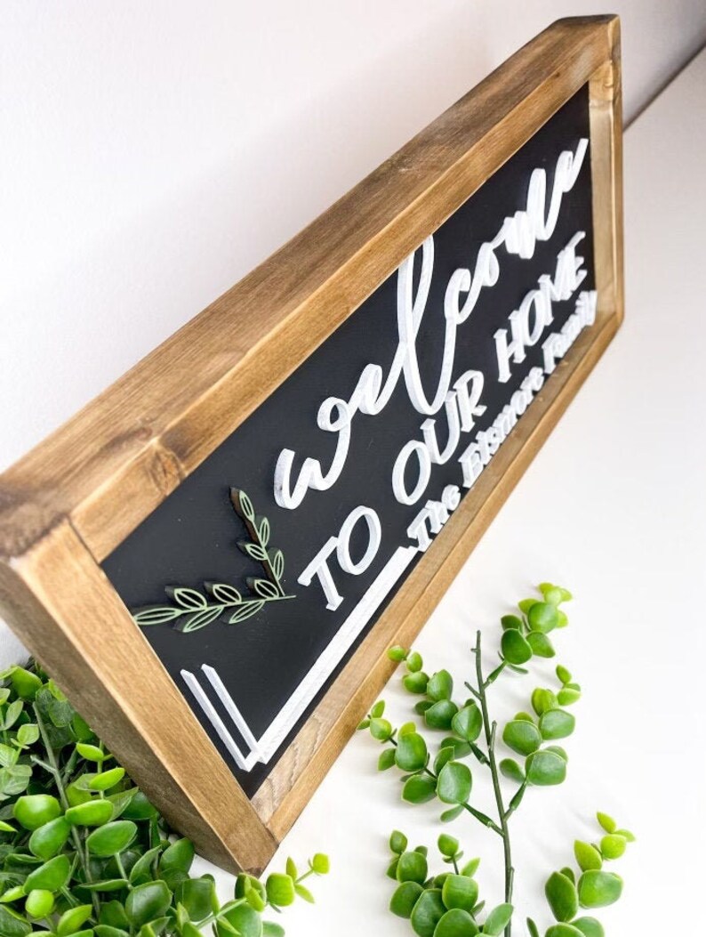 Welcome to Our Home 3D Personalized Welcome to Our Home Sign - Etsy