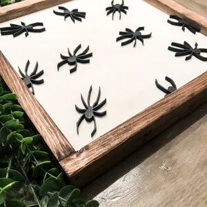 Modern Halloween Spiders |halloween Spiders Sign 3d|spiders Sign Framed ...