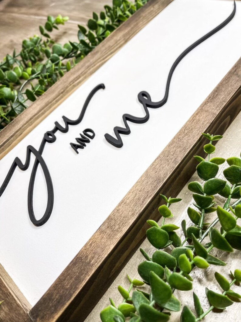 You and Me Sign 3dyou and Me Sign Personalized Valentine You | Etsy