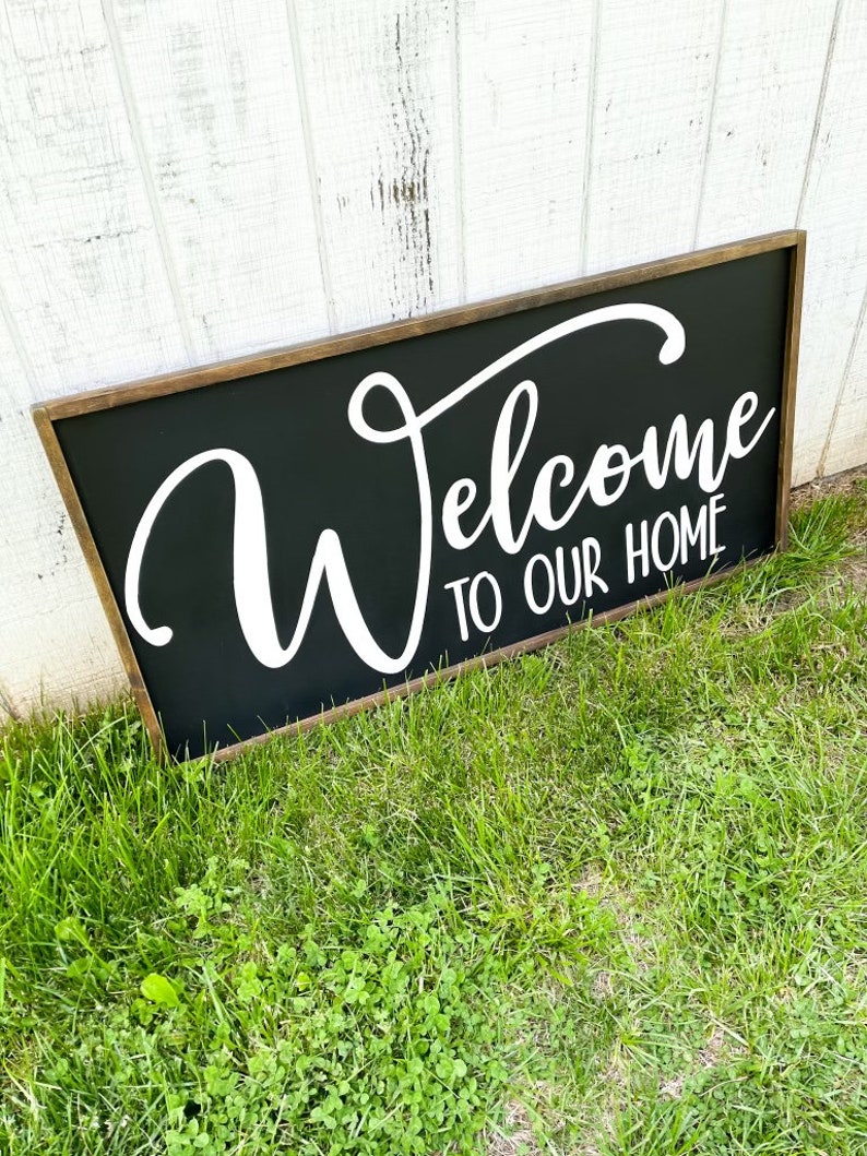 Welcome to Our Home Sign Framedwelcome Sign Frameddining - Etsy