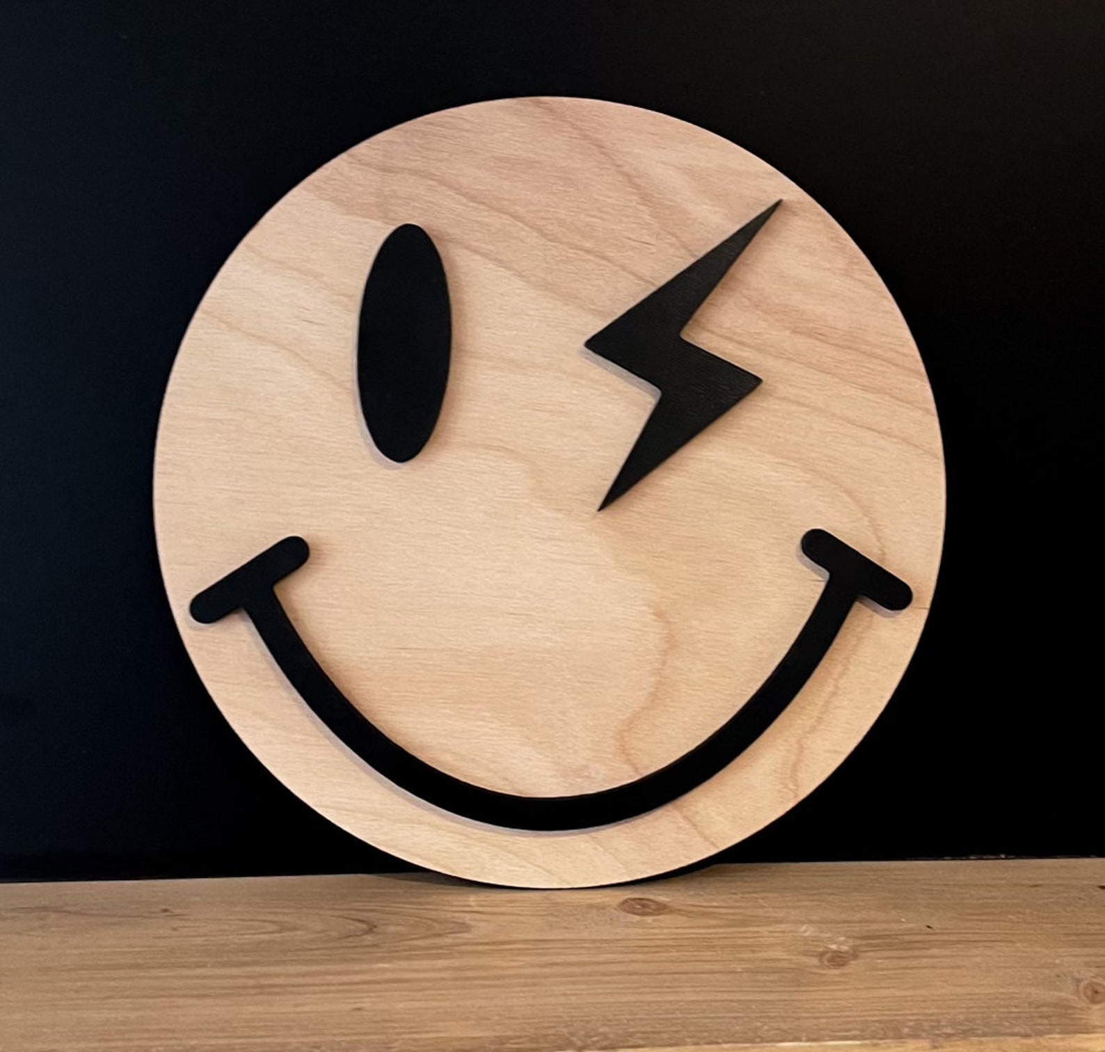 Retro Smiley Sign Groovy Sign Happy Sign Wood Dorm Decor - Etsy