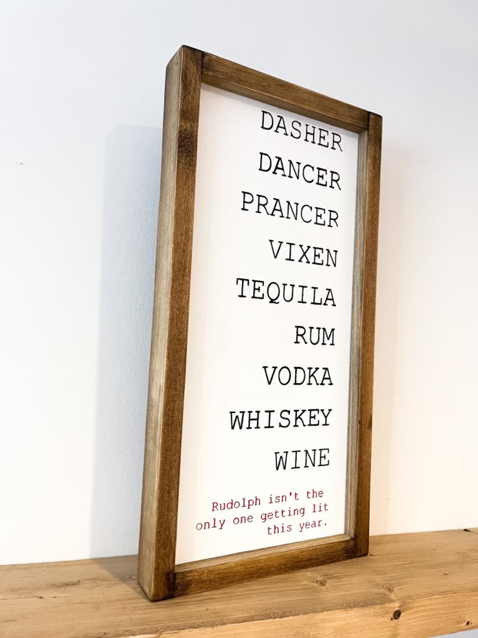 Funny Christmas Reindeer Bar Sign: Rudolph Getting Lit Holiday Decor - Etsy