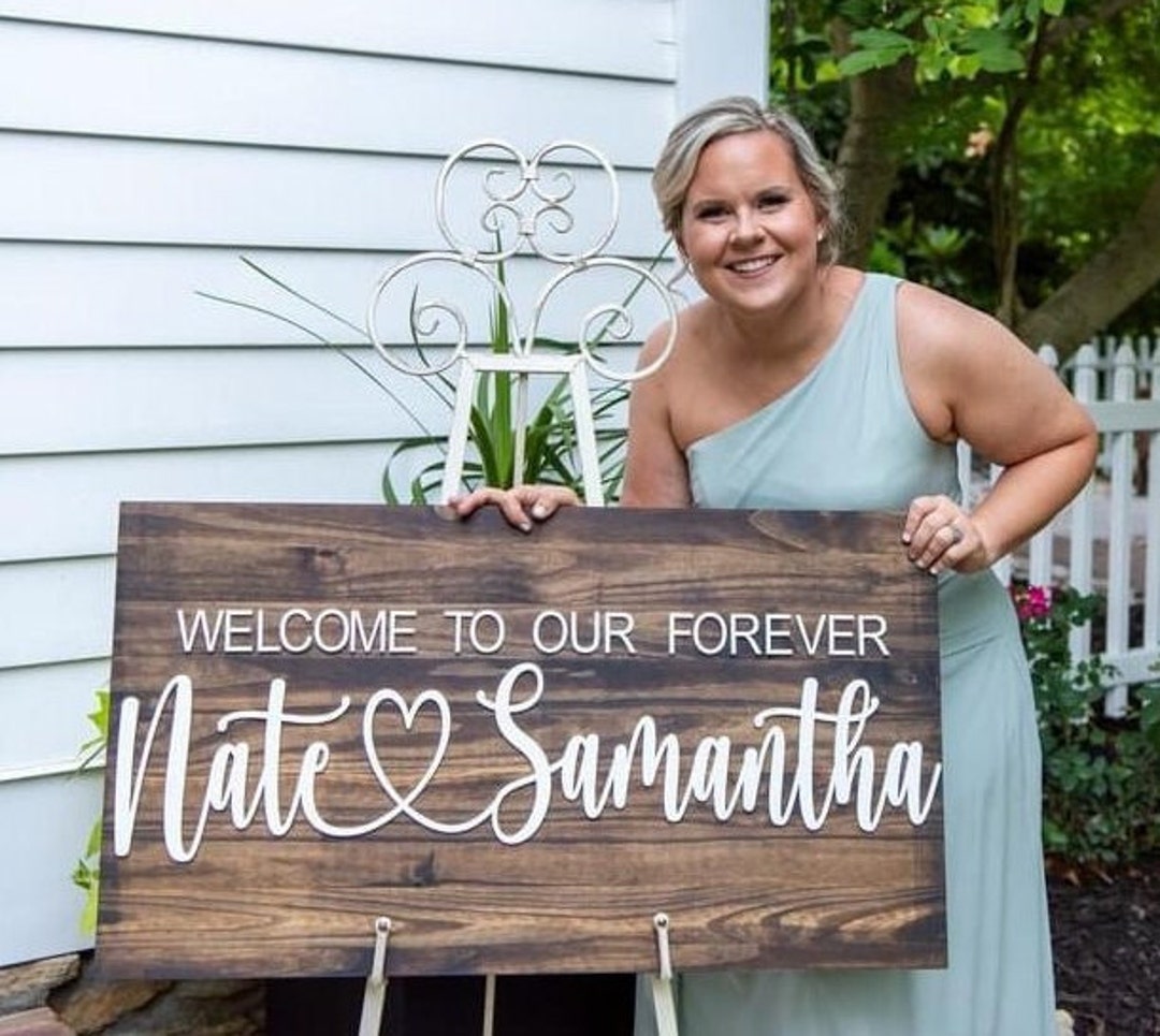 Wedding Venue Sign Personalized Wedding Welcome Sign 3D Welcome Wedding ...