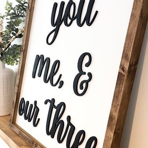 Personalized You Me & Our Family Sign: 3D Farmhouse Decor - Etsy