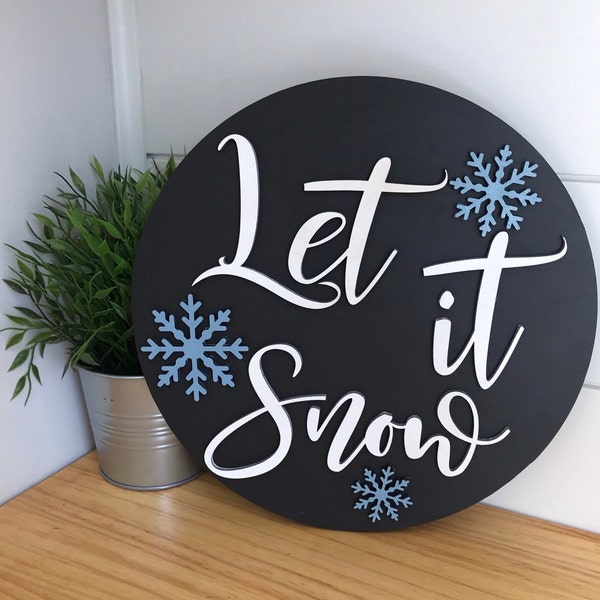 Let It Snow Sign - Etsy