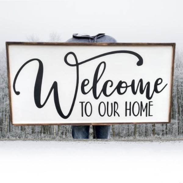 Welcome to Our Home Sign - Etsy