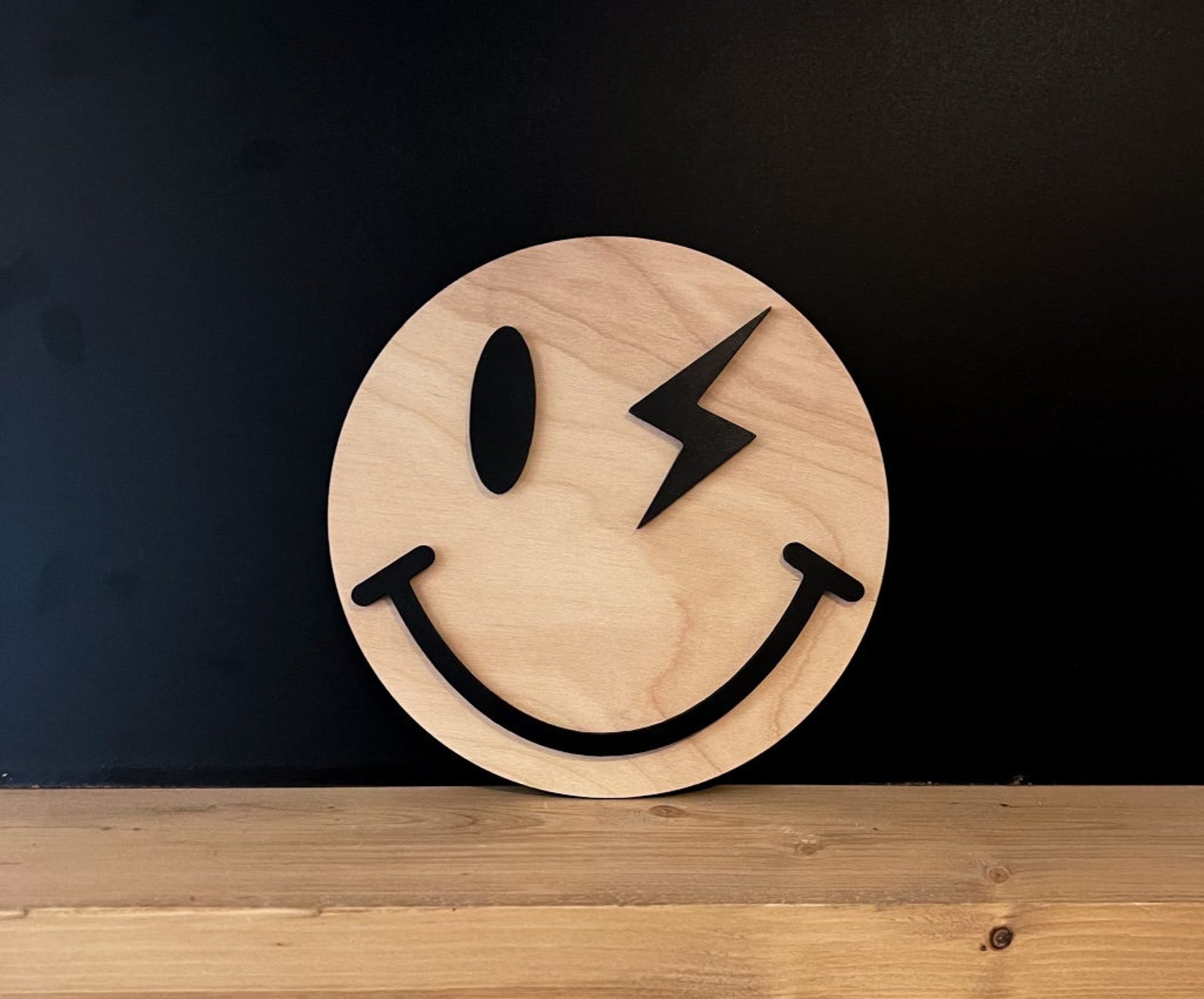 Retro Smiley Sign Groovy Sign Happy Sign Wood Dorm Decor - Etsy