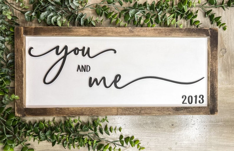 You and Me Sign 3dyou and Me Sign Personalized Valentine You | Etsy