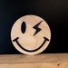 Retro Smiley Sign Groovy Sign Happy Sign Wood Dorm Decor Smiley Face ...