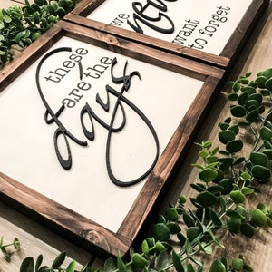 Never Forget Sign | These Are the Days Set | Home Decor Sign Memories ...