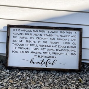 Life is Amazing Sign|life is Amazing Framed Sign|home Decor Life Sign ...