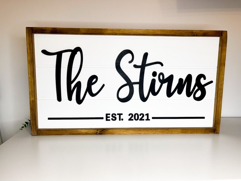 Farmhouse Name Sign Shiplap Home Decor Sign Shiplap - Etsy