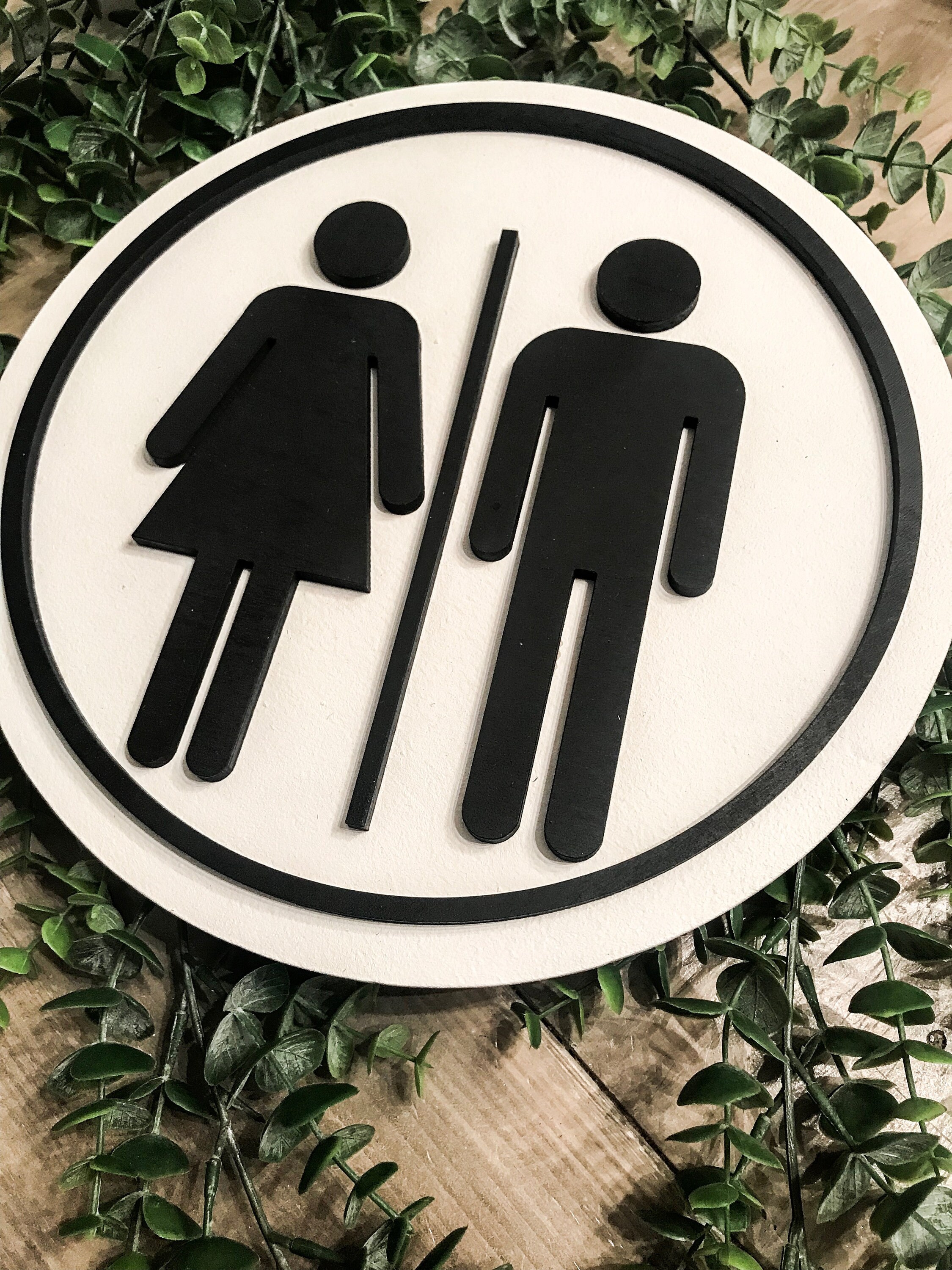 Unisex Restroom Sign Humorous Restroom Sign Bathroom Decor | Etsy