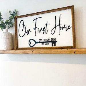 Our First Home | Personalized Our First Home | Realtor Gift Name Sign ...