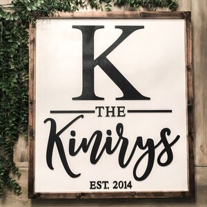 Large Last Name Signpersonalized Wedding Established Sign Wedding Decor ...