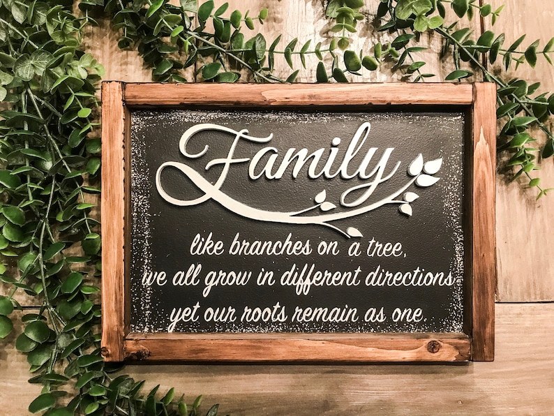 Family Like Branches on a Tree Signfamily Roots Sign - Etsy