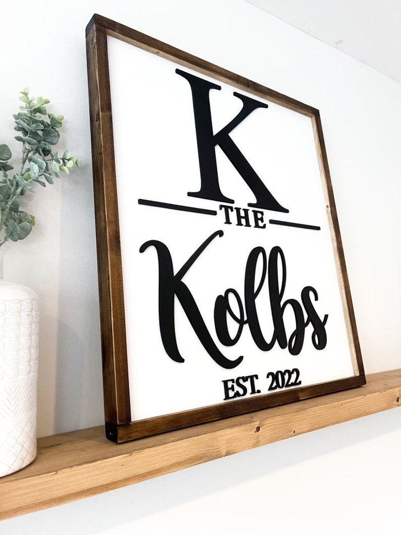 Large Last Name Signpersonalized Wedding Established Sign 3D - Etsy