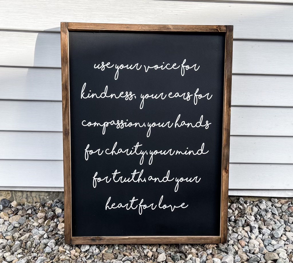 Use Your Voice for Kindness Sign Sign of Voice of Kindness | Etsy