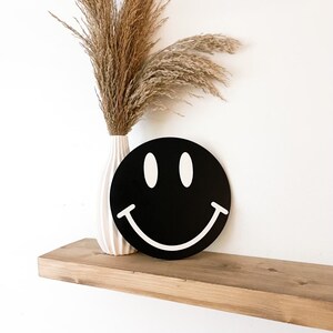Retro Smiley Face Sign|groovy Sign|happy Sign Wood | Dorm Decor Smiley ...