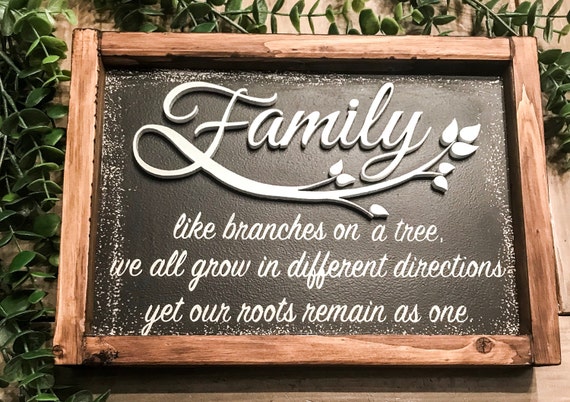 Family Like Branches on a Tree Signfamily Roots Sign | Etsy