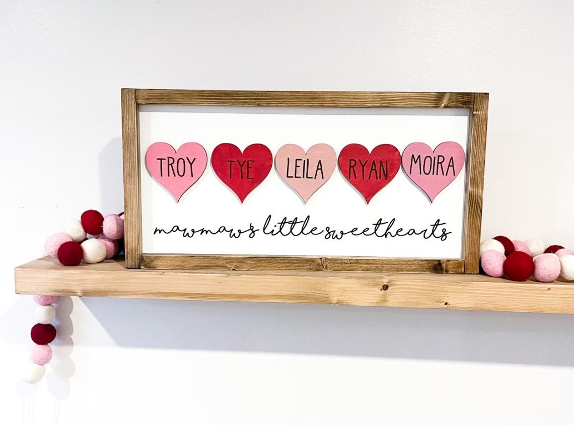 Grandmas Sweetheartsour Little Sweethearts Sign Valentine - Etsy
