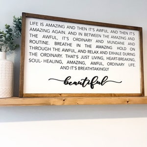 Life is Amazing | Life is Amazing Wall Decor | Farmhouse Decor Life ...