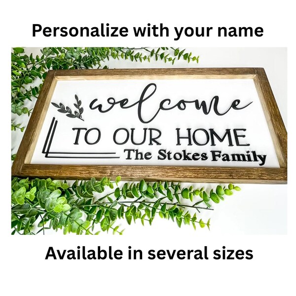Welcome to Our Home Sign - Etsy