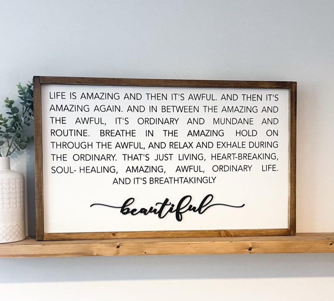 Life is Amazing | Life is Amazing Wall Decor | Farmhouse Decor Life ...