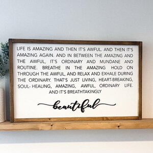 Life is Amazing | Life is Amazing Wall Decor | Farmhouse Decor Life ...
