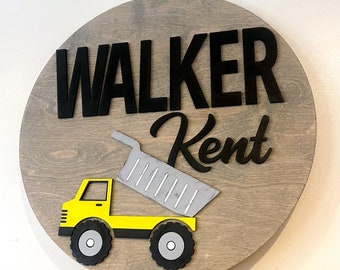 Construction Nursery Sign - Etsy