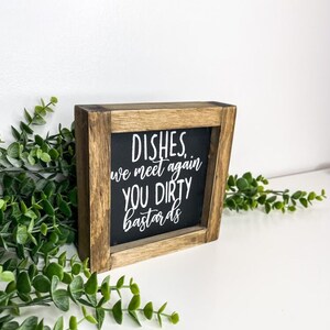 Funny Dishes Sign: Kitchen Humor Wall Art, Dirty Dishes - Etsy