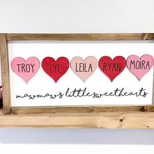 Grandmas Sweetheartsour Little Sweethearts Sign Valentine - Etsy