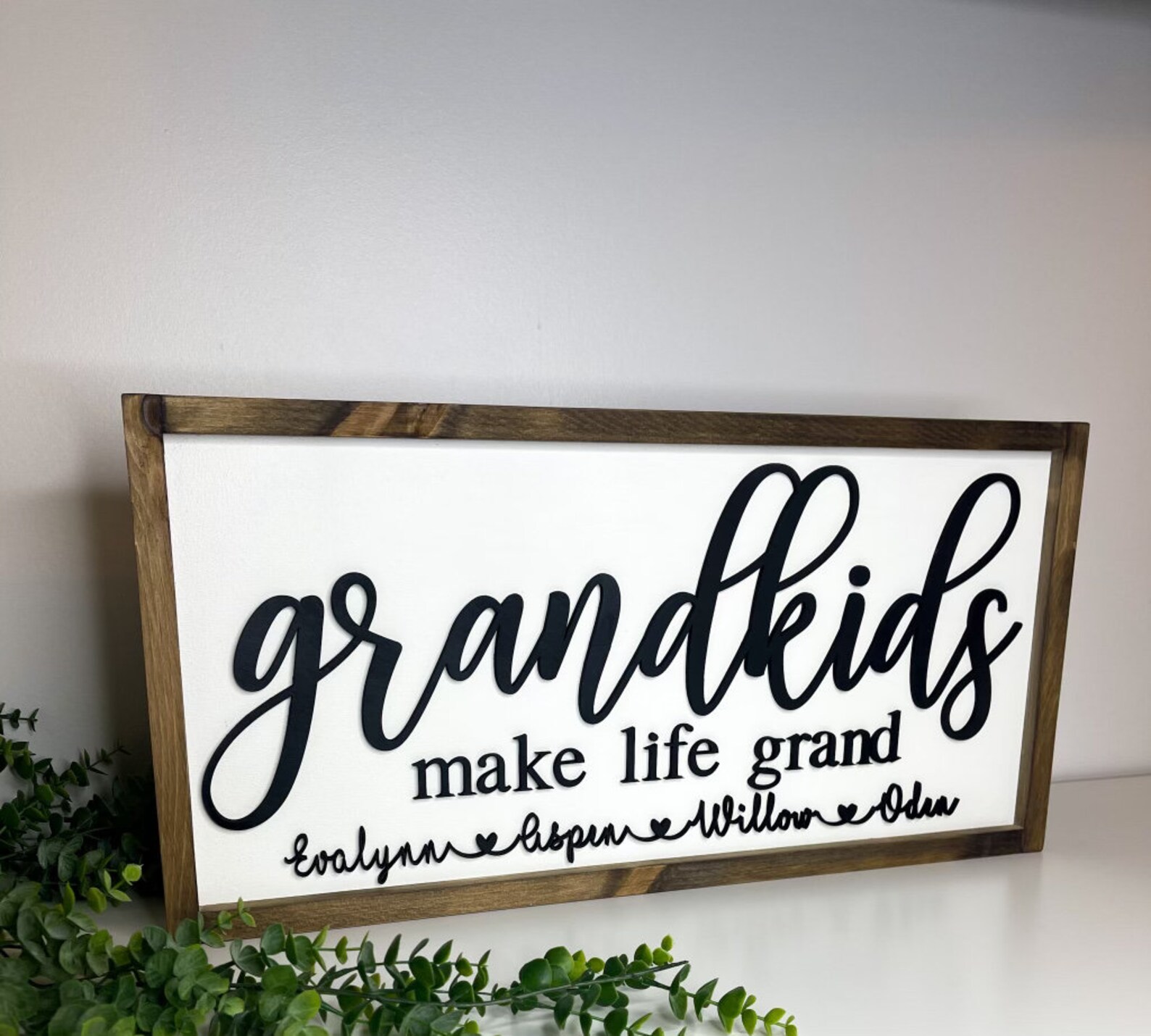Personalized Grandma Sign Grandkids Make Life Grand Sign | Etsy