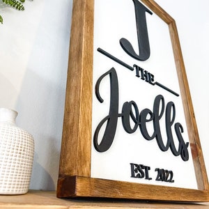 Large Last Name Sign|personalized Wedding Established Sign | Monogram ...