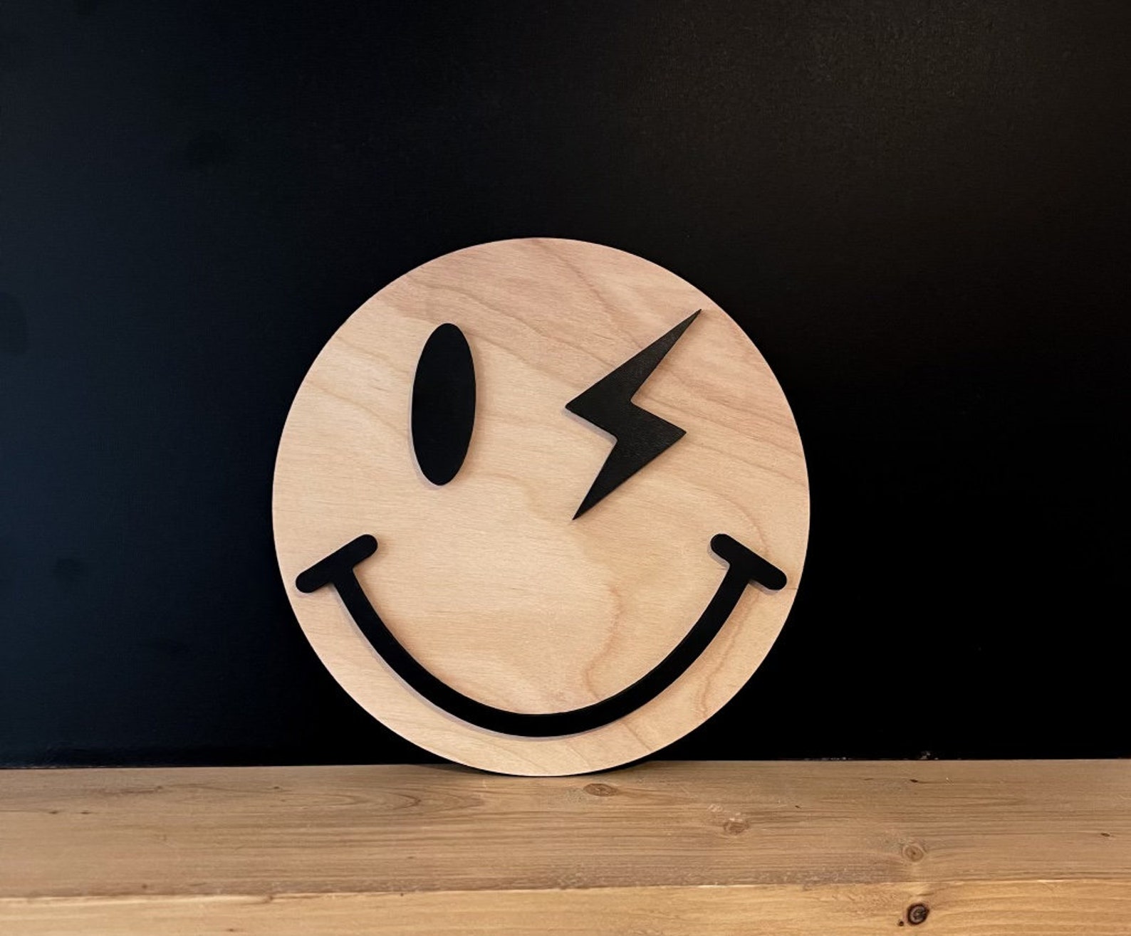 Retro Smiley Sign Groovy Sign Happy Sign Wood Dorm Decor - Etsy