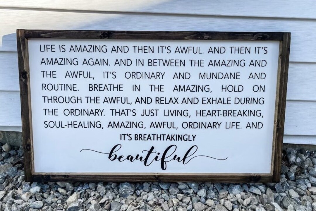 Life is Amazing Signlife is Amazing Framed Signhome Decor Life ...