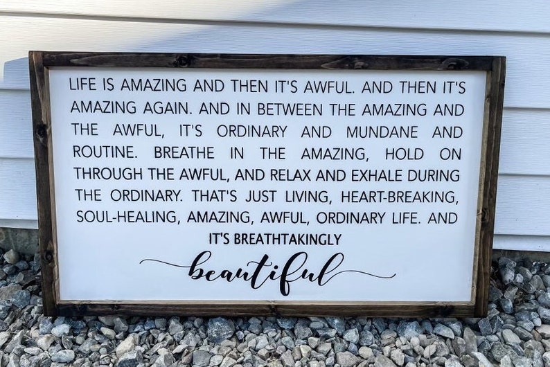 Life is Amazing Signlife is Amazing Framed Signhome Decor - Etsy