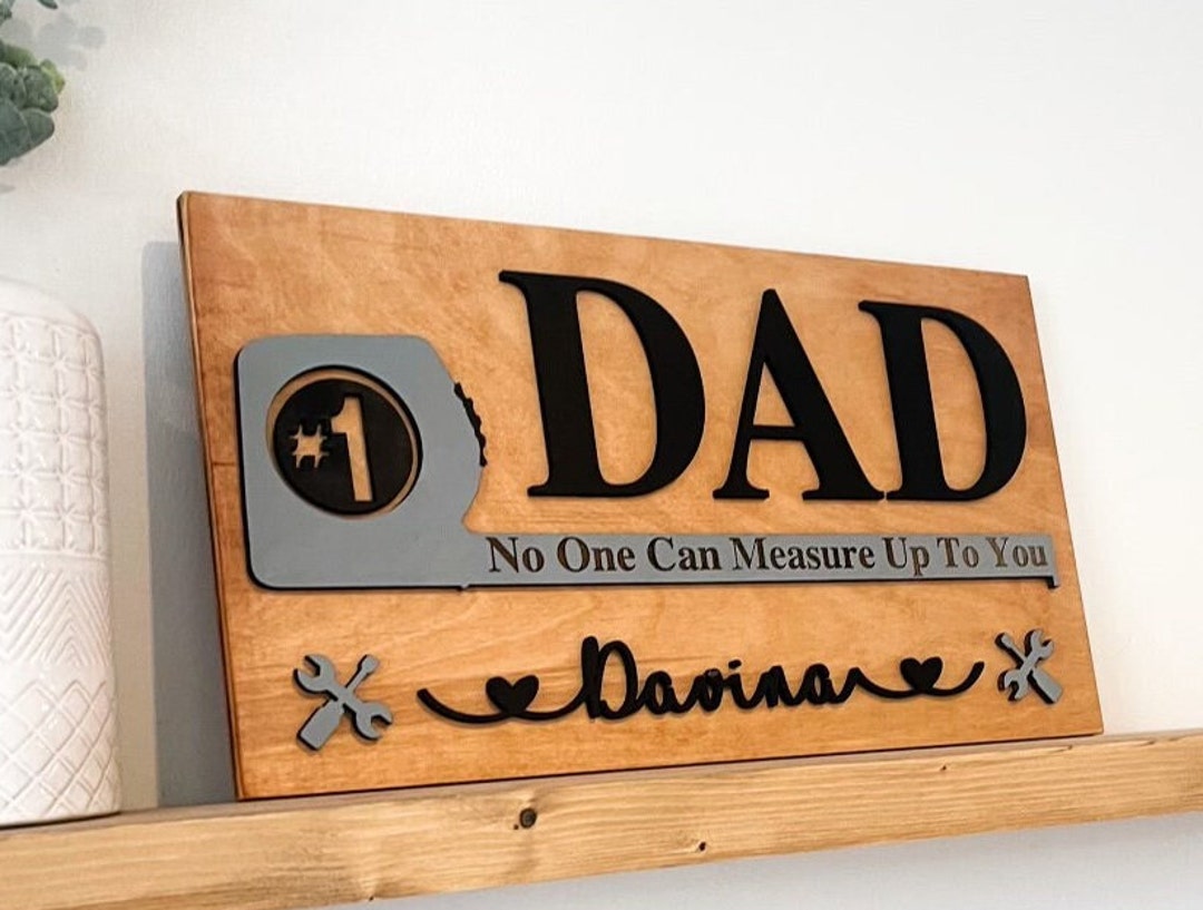 Gift for Dad, No One Measures Up, Gift for Husband, Grandpa Gift, Gift ...