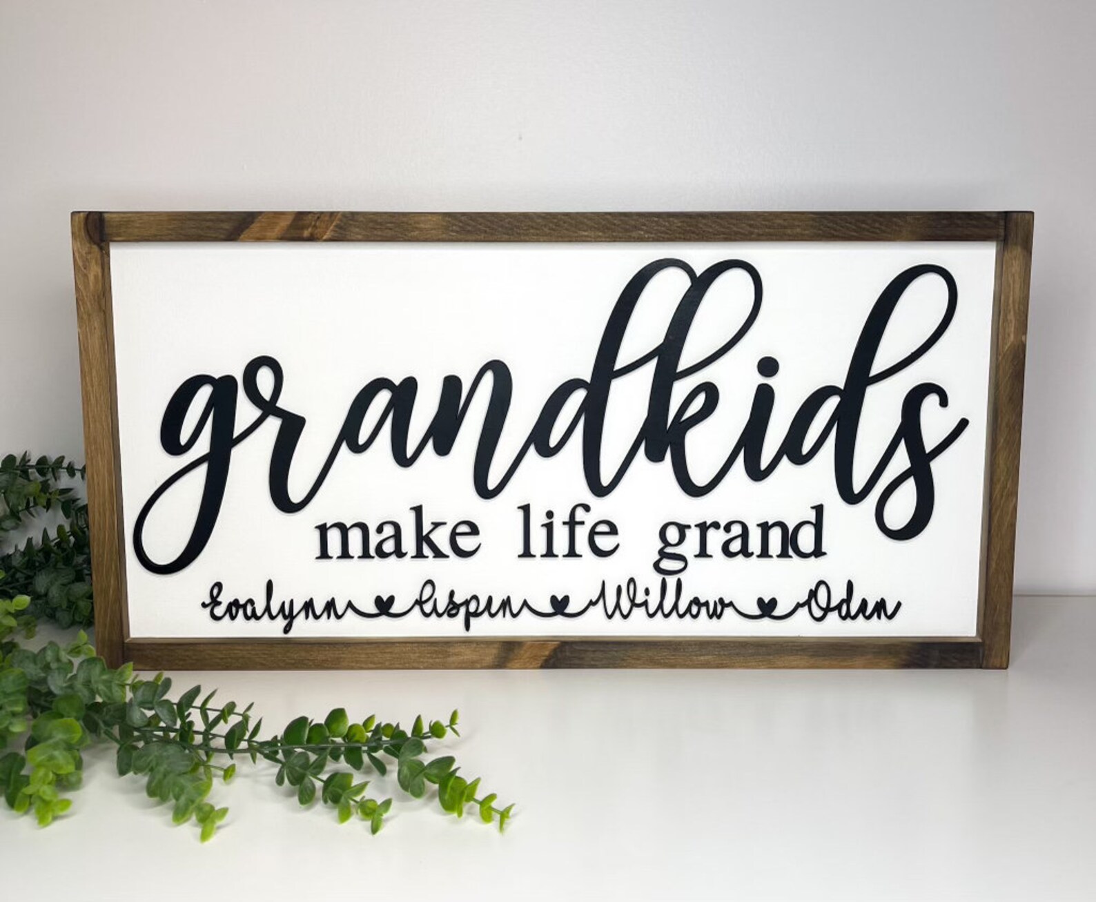 Personalized Grandma Sign Grandkids Make Life Grand Sign | Etsy