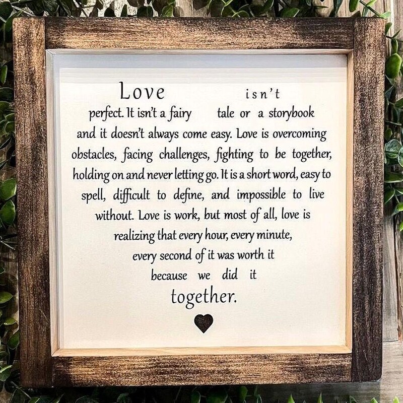 Love Quote Sign - Etsy