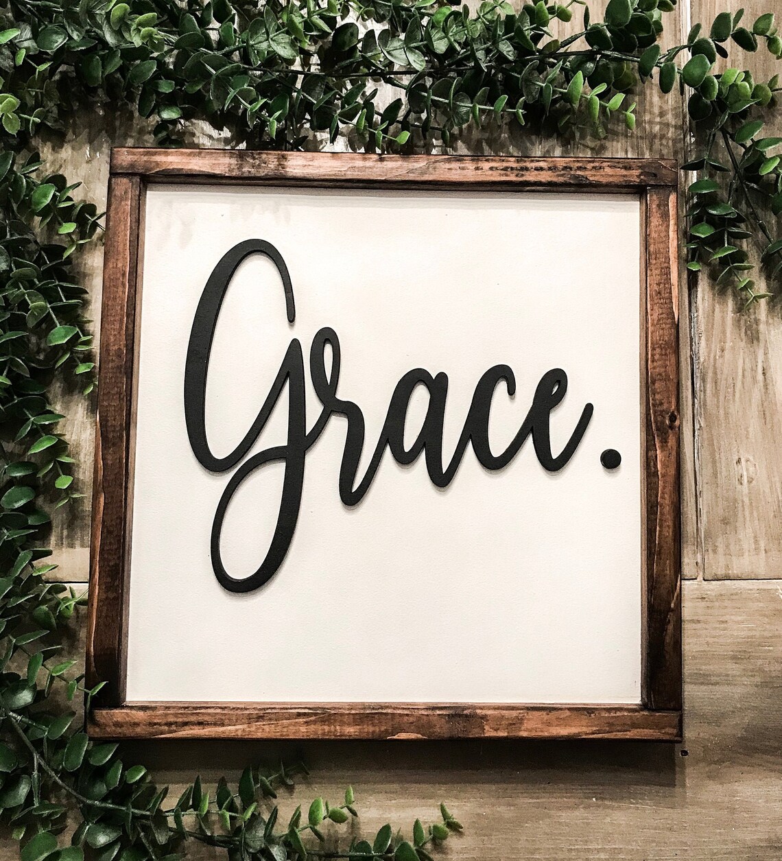 Grace Sign 3dgrace Sign Framedgrace Sign Religious | Etsy